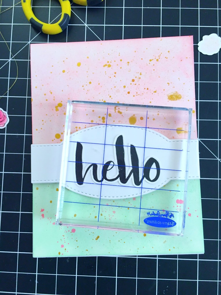 Hello Card with Honey Bee Stamps – Maria Russell Designs
