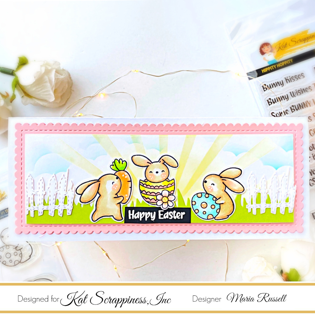 Hippity Hoppity Happy Easter Card with Kat Scrappiness – Maria Russell ...
